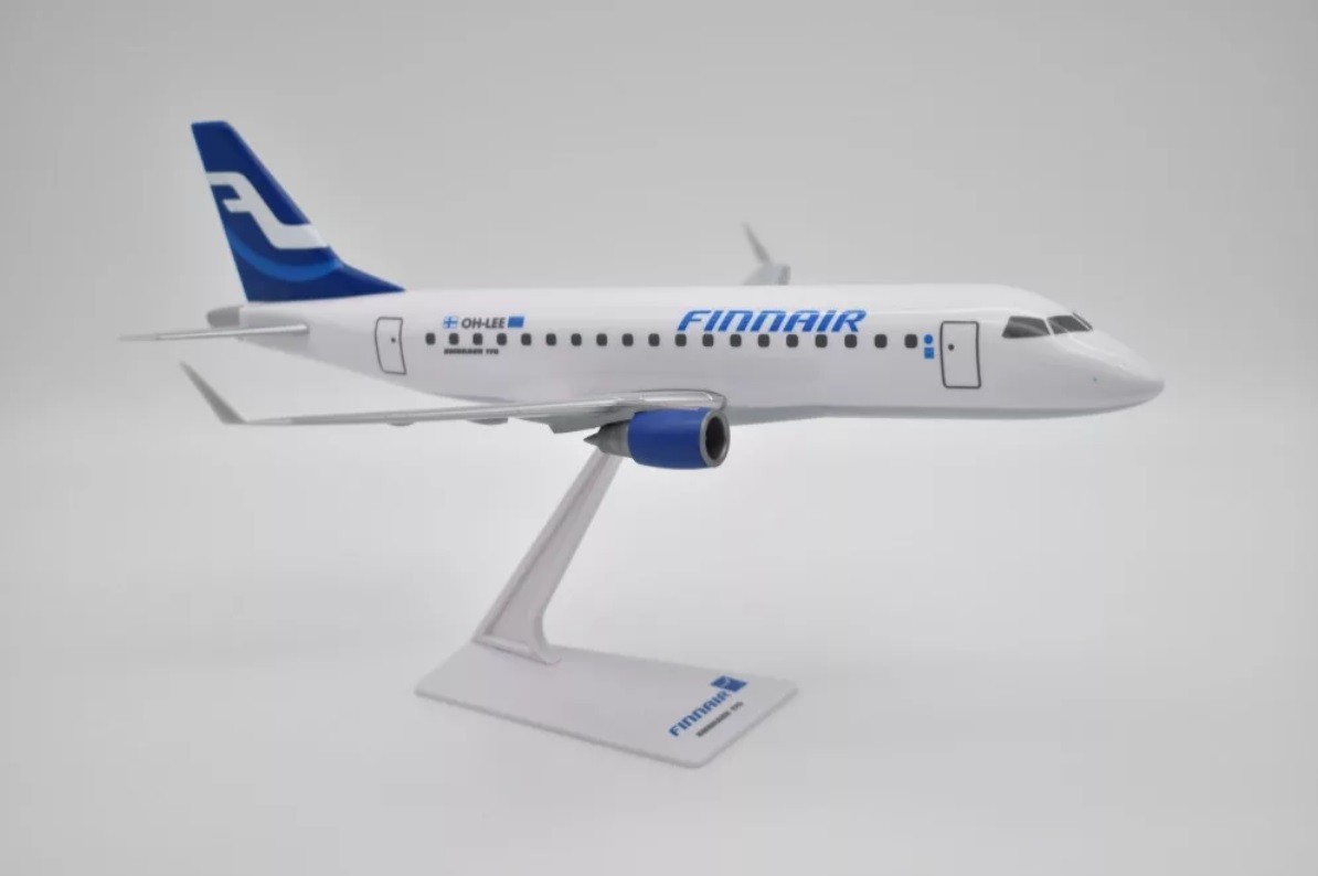 PPCHOLLAND 1:100 Scale Embraer 170 FINNAIR Snap Fit Model Aircraft ...
