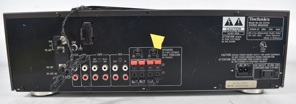 Technics SA-EX110 AV Control AM FM Stereo Receiver | eBay
