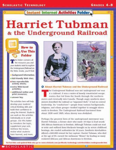 Instant Internet Activities Folder: Harriet Tubman and the Underground ...