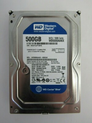 **ZERO HOURS**-WD5000AAKX-Western Digital 500GB,Internal,7200 RPM,3 ...