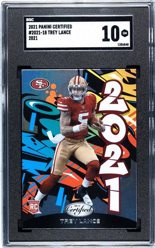2021 Panini Certified 49ers Trey Lance Graffiti Rookie Card RC #2021-18 ...
