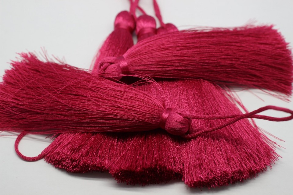 10 pcs HQ Extra Large Silky Tassel, 100% Turkish Product 110 mm Large ...