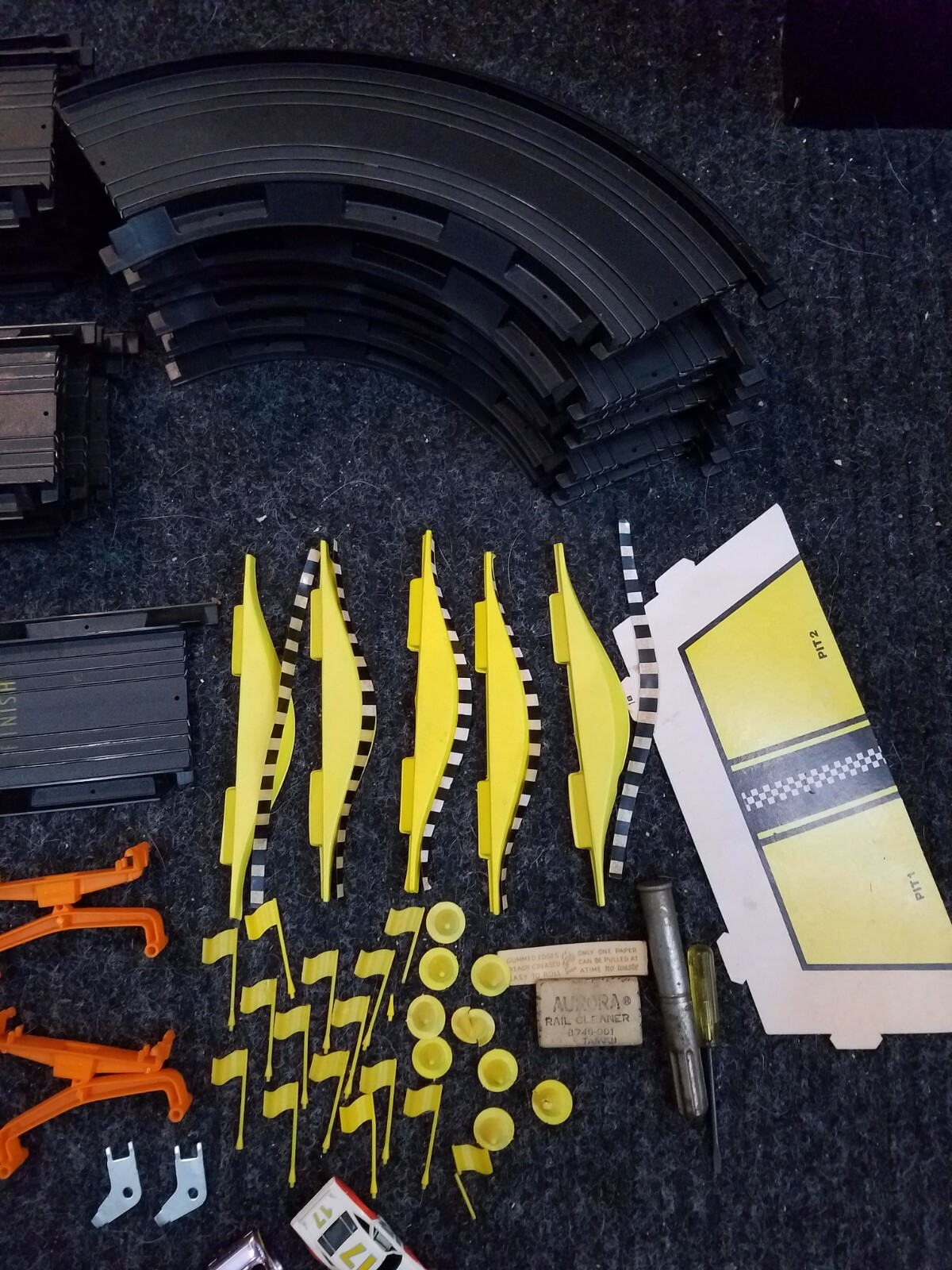 1979 Aurora AFX Road Blocker Speed Steer Slotless Race Car Set AS-IS ...