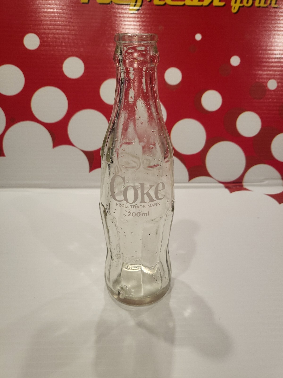 Coca-Cola 200 ml Clear Painted White Label Coke Bottle | eBay