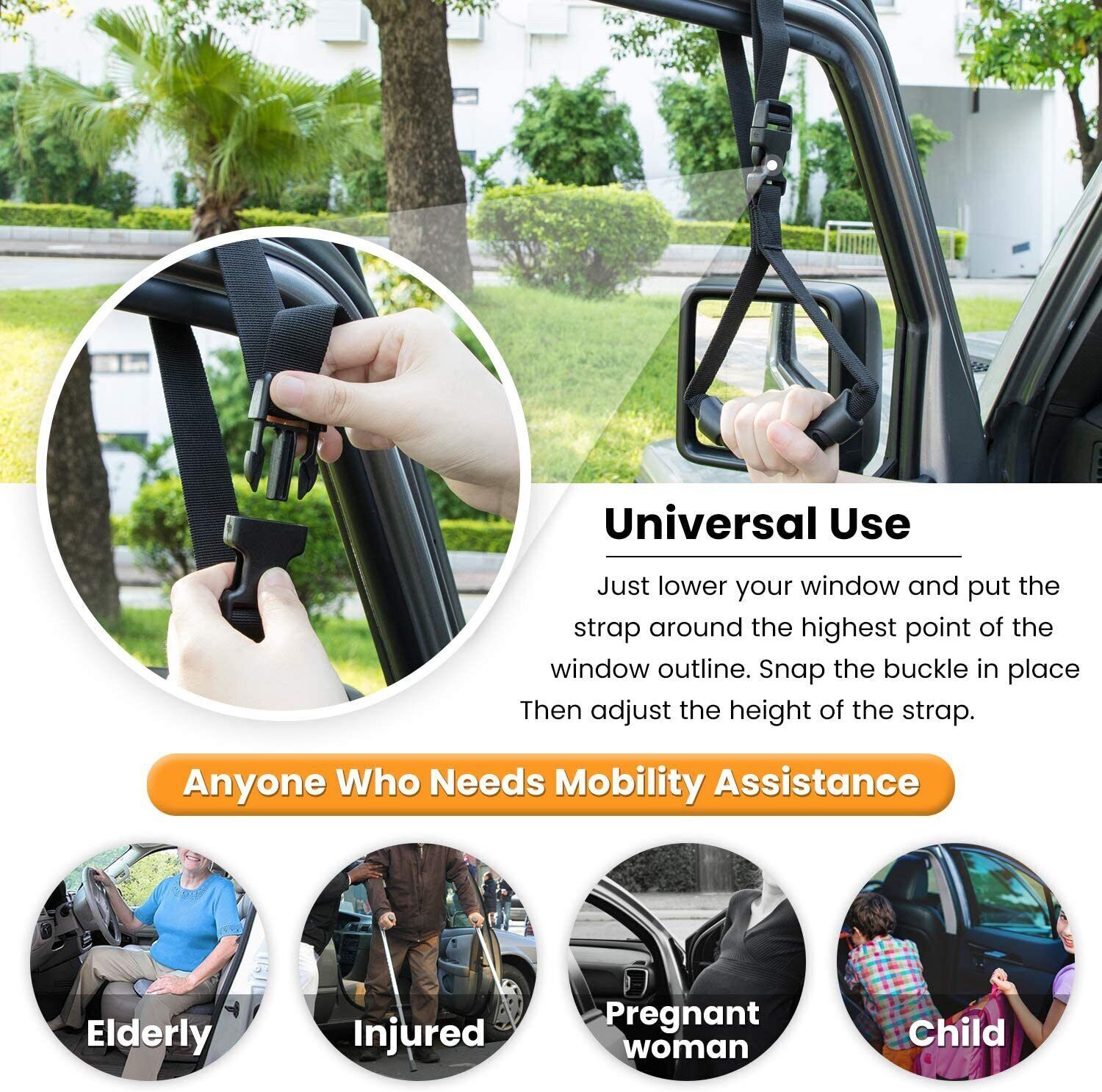 Auto Cane Car Grab Handle Adjustable Standing Aid Vehicle Assist Grip ...