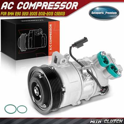 AC Compressor w/ Clutch for BMW 118i 120i 320i L4 1.6L 2.0L L6 2.2L ...