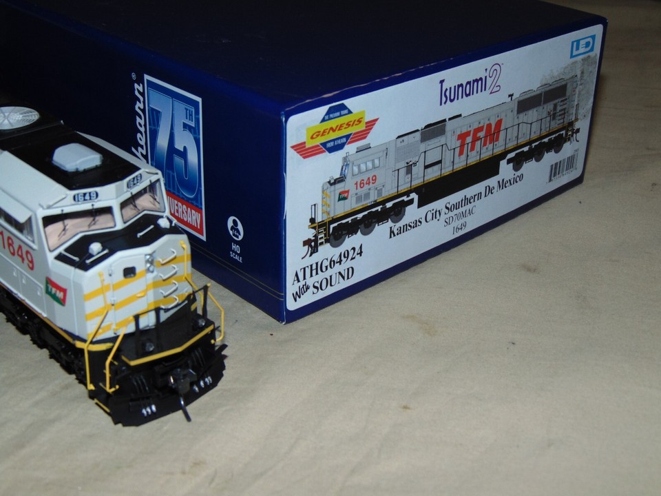 ATHEARN GENESIS HO 64924 KCS DE MEXICO SD70MAC DIESEL WITH DCC + SOUND ...