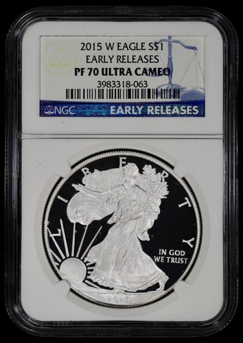 2015-W $1 Proof American Silver Eagle NGC PF 70 UCAM Early Releases PR ...