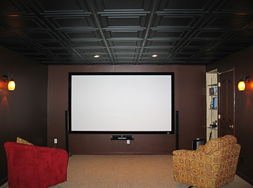 Black Ceiling Tiles For Home Theater | Shelly Lighting