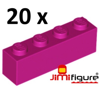 NEW 20 x LEGO 1x4 Brick Magenta 3010 Genuine Bulk Lot Pink Reddish ...