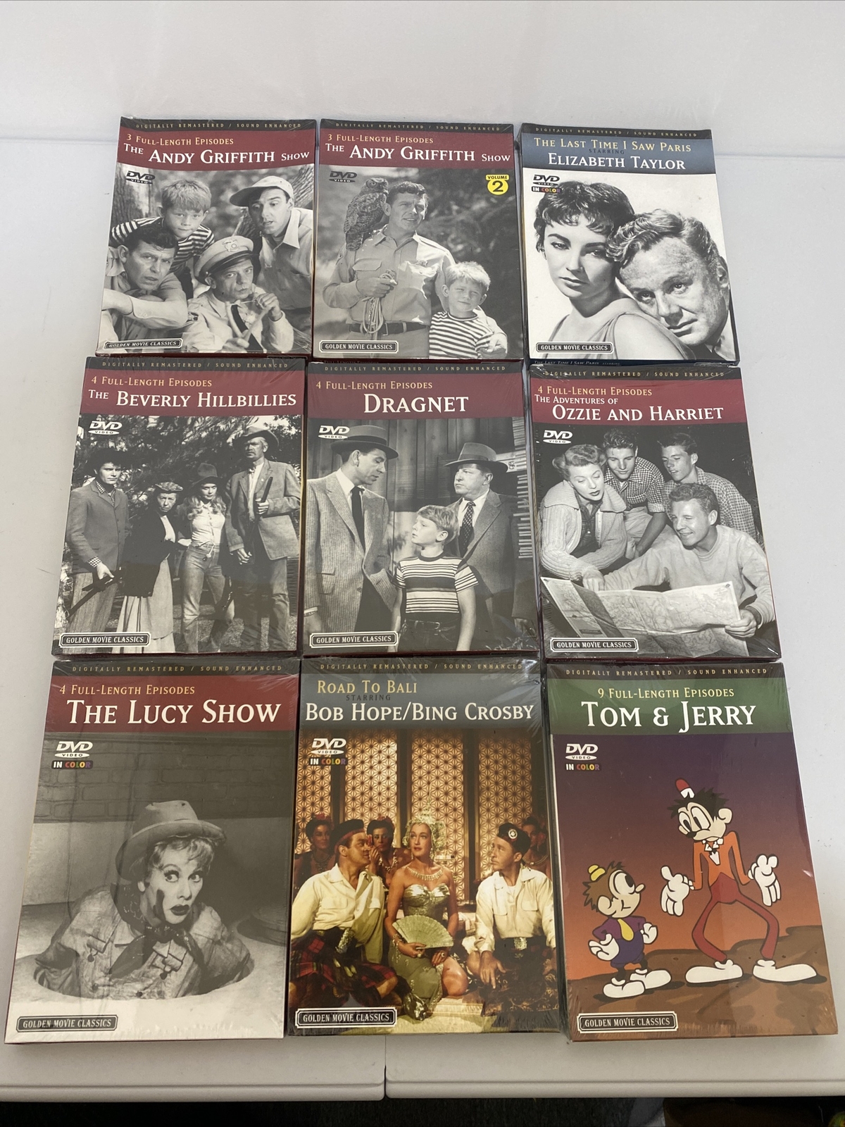Lot of 9 DVD Old TV Shows And Movies Andy Griffith Jack Benny OZZIE ...