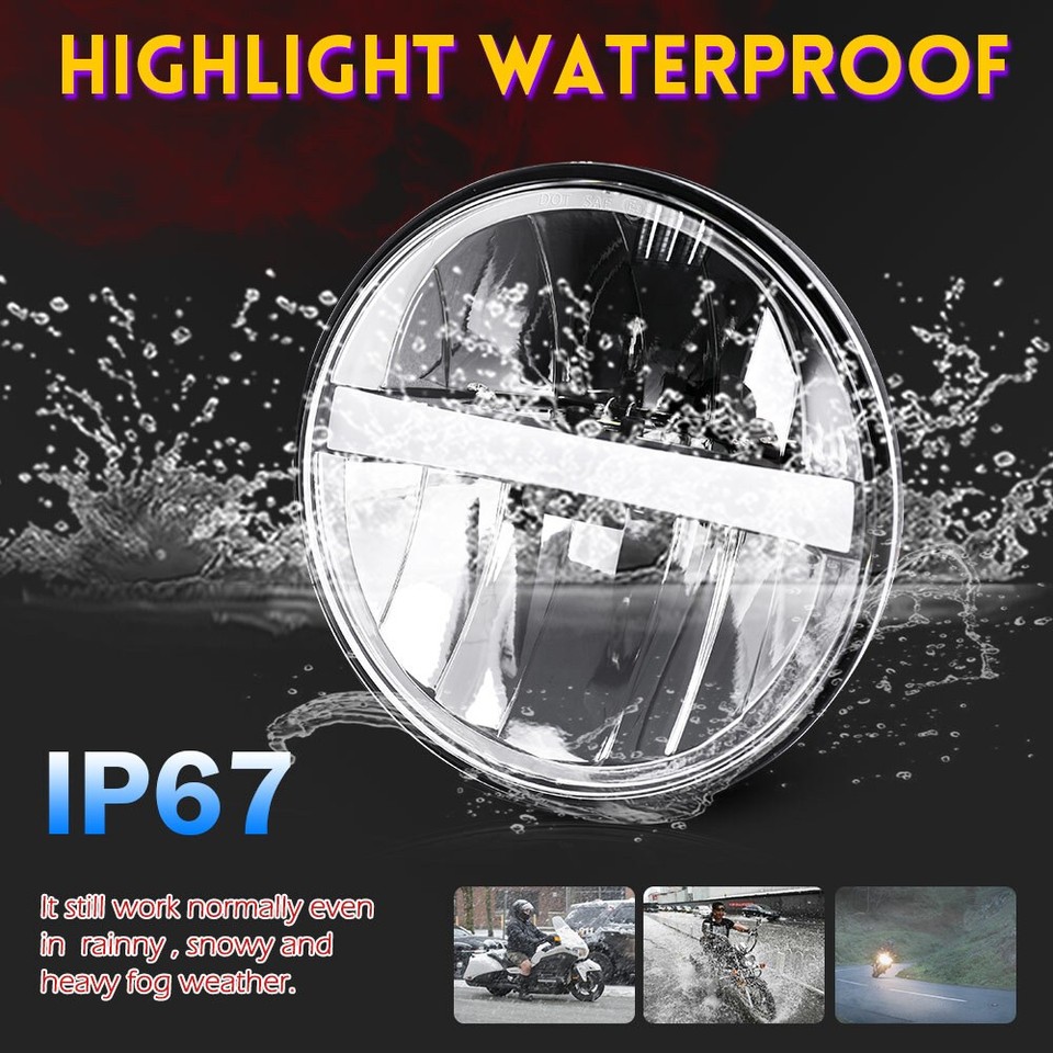 4pc 5.75" LED Headlights 6500K Hi/Lo Projector Refit For Chevy Corvette ...