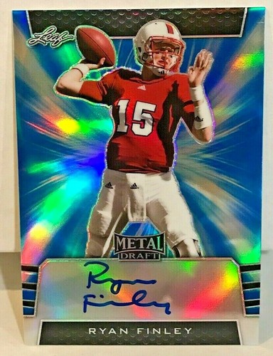 Ryan Finley 2019 Leaf Metal Draft RC Photo Variation BLUE Autograph ...
