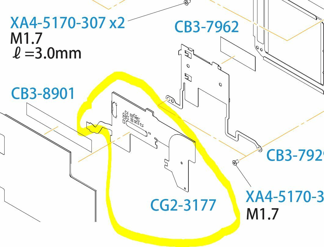 Used Canon EOS 5D mark III 3 TFT FPC Parts CG2-3177 | eBay