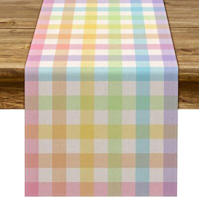 Easter Buffalo Plaid Check Table Runner 13" X 72" Spring Holiday ...