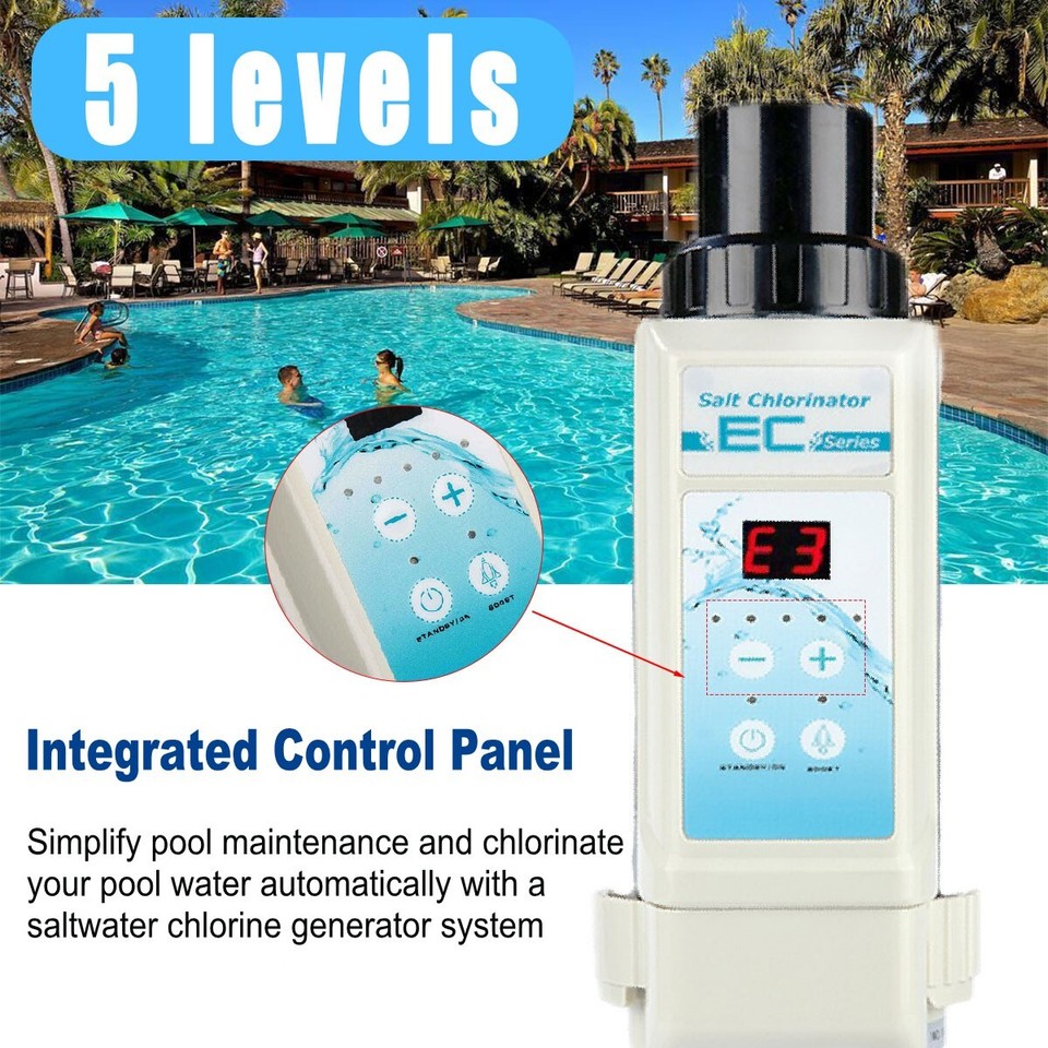 Complete Salt Water Pool Chlorine Generator System Fits 26000 Gallon ...