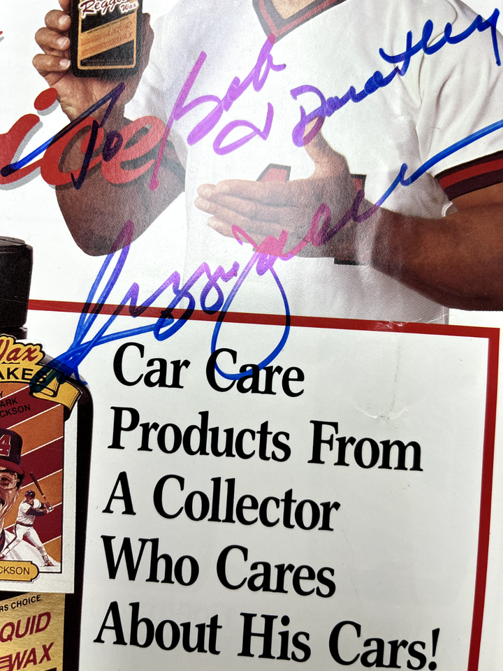 1988 Reggie Jackson Car Wax Co. brochure autographed by Reggie Jackson ...