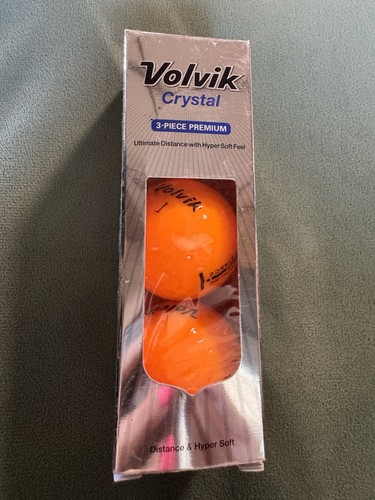 Volvik Crystal Fluorescent Orange Golf Balls, 3-Pack hyper Soft And ...