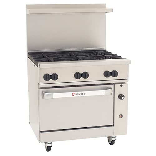 Wolf Ranges C36-S-6B-N Vulcan C36S6B - Challenger XL Gas Range, 36"W, 1 ...