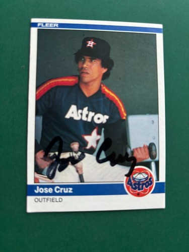 Jose Cruz 1984 Fleer Autographed Baseball Card | eBay