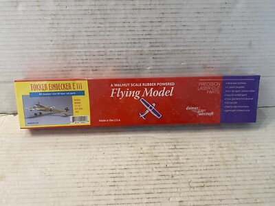 Dumas Aircraft Flying Model Kit Fokker Eindecker E III Kit #222 New ...