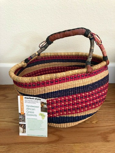 1 Bag| Alaffia Authentic Handwoven African Market Basket| New ...