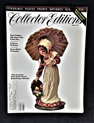 COLLECTOR EDITIONS Magazine August 1992 Antiques Figurines Plates Glass ...