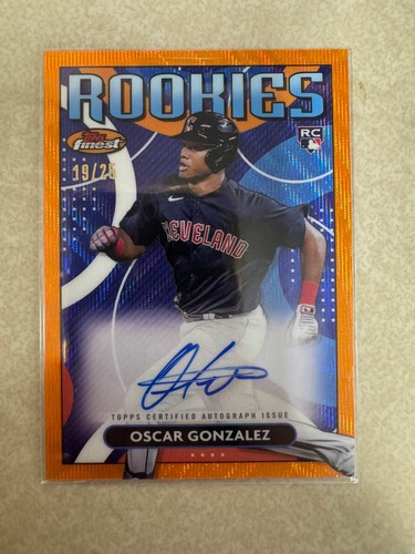 OSCAR GONZALEZ 2023 TOPPS FINEST #RDA-OG ROOKIE RC AUTO Orange Wave 19/ ...