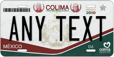 Mexico Colima State Customized License Plate Metal Tag For Auto Car ATV ...