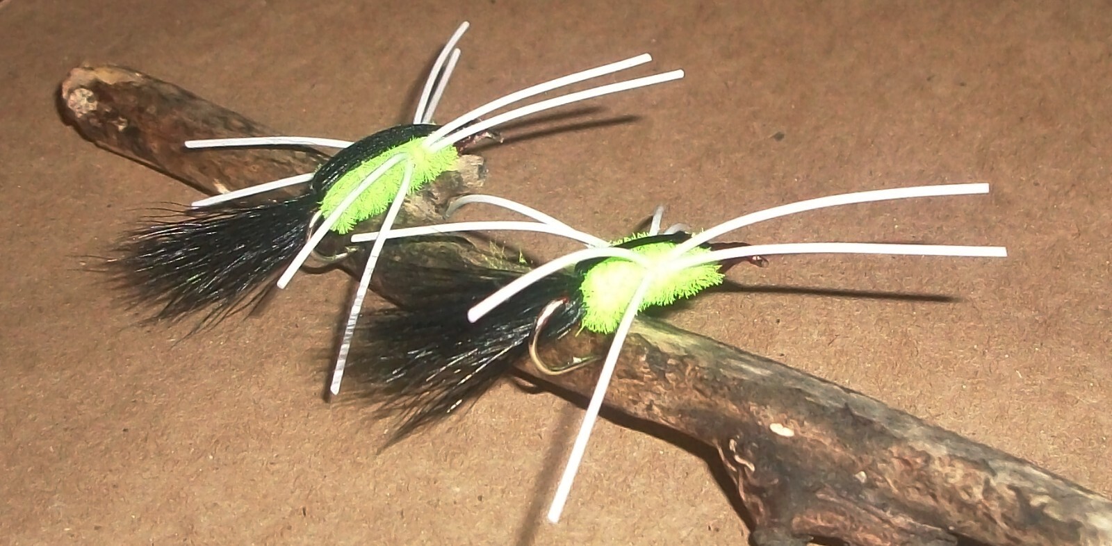 6 Fluorescent Chartreuse Gill Getters -The best Bluegill Fly weighted ...
