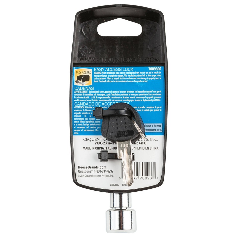 Reese Towpower 7009300 Easy Access Coupler Lock Fits 1 1/4 - 2 ...