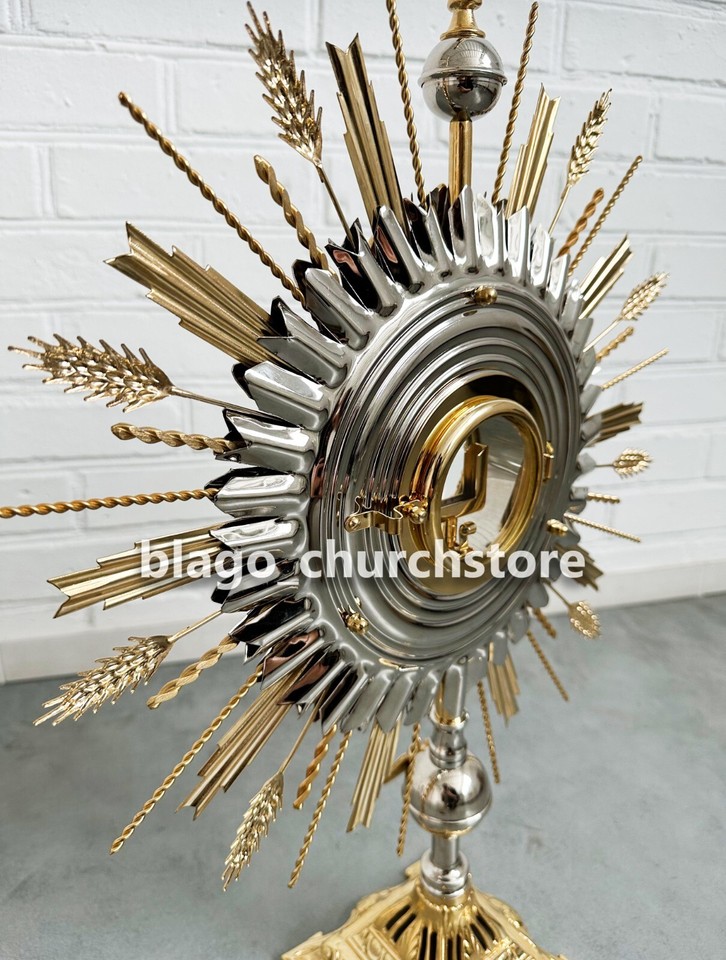 Brass Monstrance Reliquary for Catholic Church Altar with Luna and ...