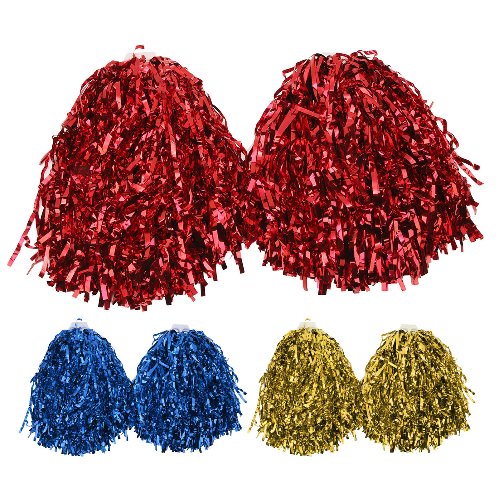 2PCS Cheerleading Pom Poms With Hard Handle Handheld Party Shakers For ...
