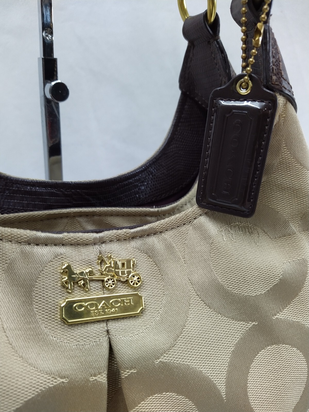 Coach Maggie Madison Signature Brown Canvas Leather 3… - Gem