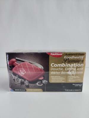 New Premium Faultless Combination Bottle Syringe Red Rubber Enema ...