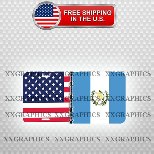 Guatemala American Flag License Plate Tag Aluminum USA Guatemalan REG ...