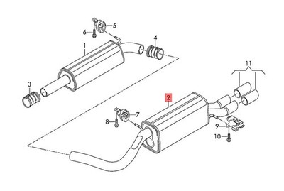 Genuine VW Polo Derby Vento-IND Vento Classic-IND Rear Silencer ...