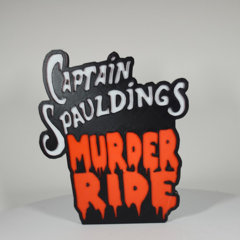 Captain Spaulding's Murder Ride Logo 3D Printed Stand | Horror Decor 5 ...