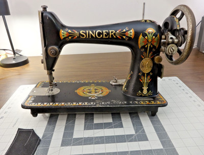 Antique 1905 SINGER 66 LOTUS Sewing Machine Treadle Head - SERVICED ...