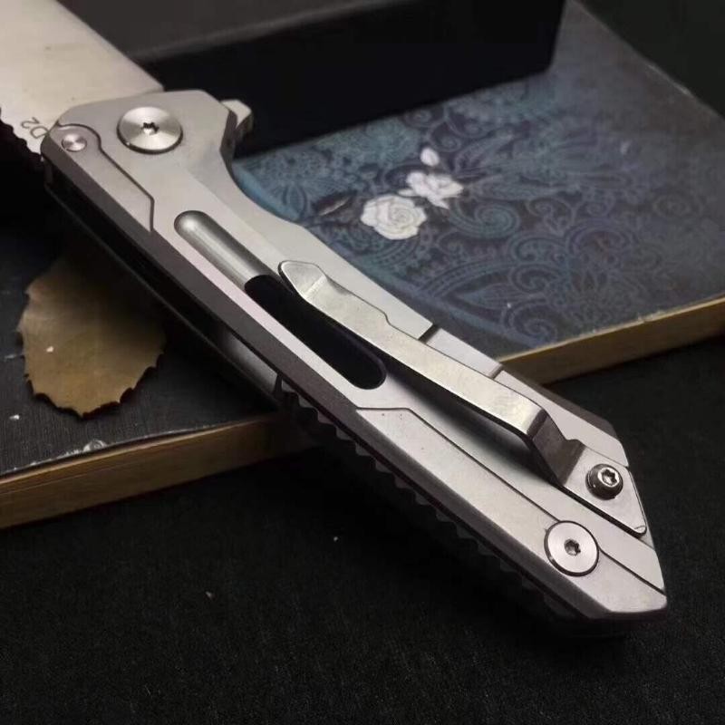 Folding Pocket Knife Outdoor Camping EDC High Quality All Steel Bearing ...