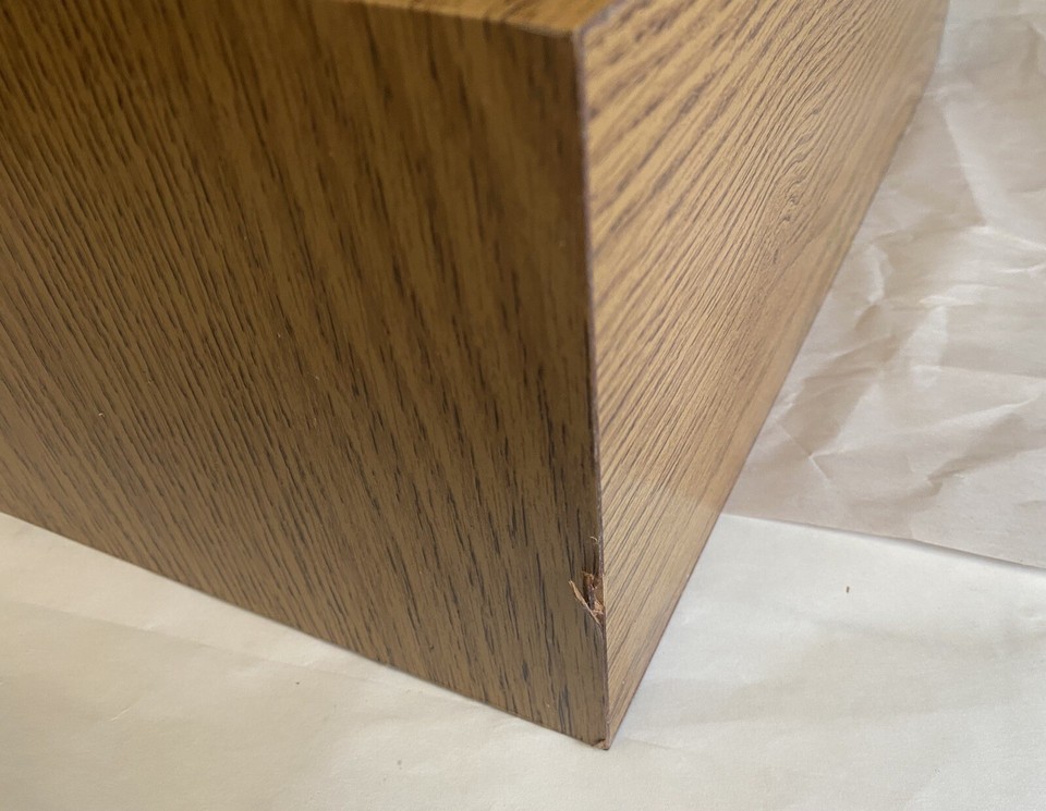 Vintage Faux Wood Grain 2 Drawer 56 CD Storage Unit Cabinet Rack Holder ...