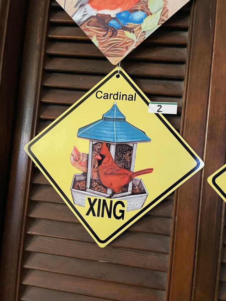 KC Creations Metal Cardinal Jay African Bird Welcome Xing Crossing ...