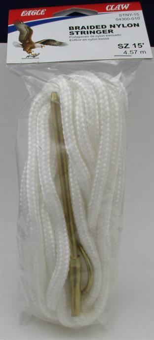 Eagle Claw 04300-010 15 Ft White Heavy Braided Nylon Stringer | eBay