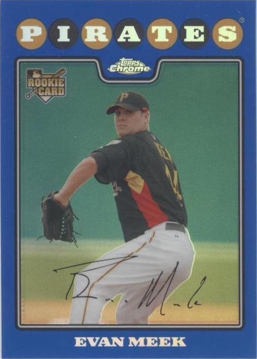 2008 Topps Chrome - Evan Meek #206 Blue Refractor (RC) for sale online ...