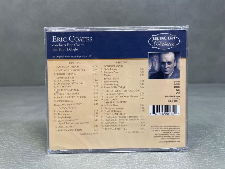 Eric Coates "For Your Delight" 2 CD Set 743625201321| eBay