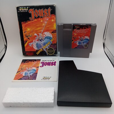 Joust Nintendo Entertainment System CIB Box Game Manual Styrofoam Dust ...