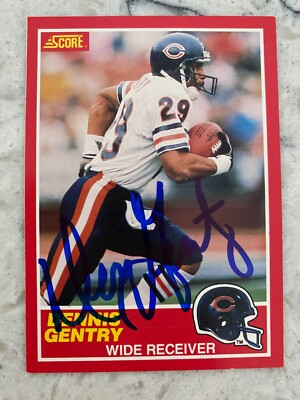 Dennis Gentry Signed CHICAGO BEARS Card 1989 Score | eBay