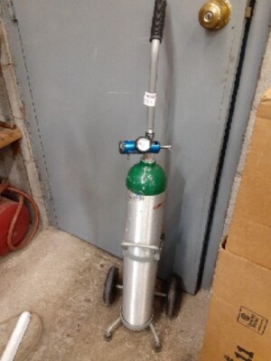 Lot Empty Aluminum Medical Oxygen Cylinder Tank - Size E With Gauge ...