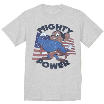 Mighty Mouse T-shirt Classic Cartoon Graphic Tees Men Funny T-shirts ...