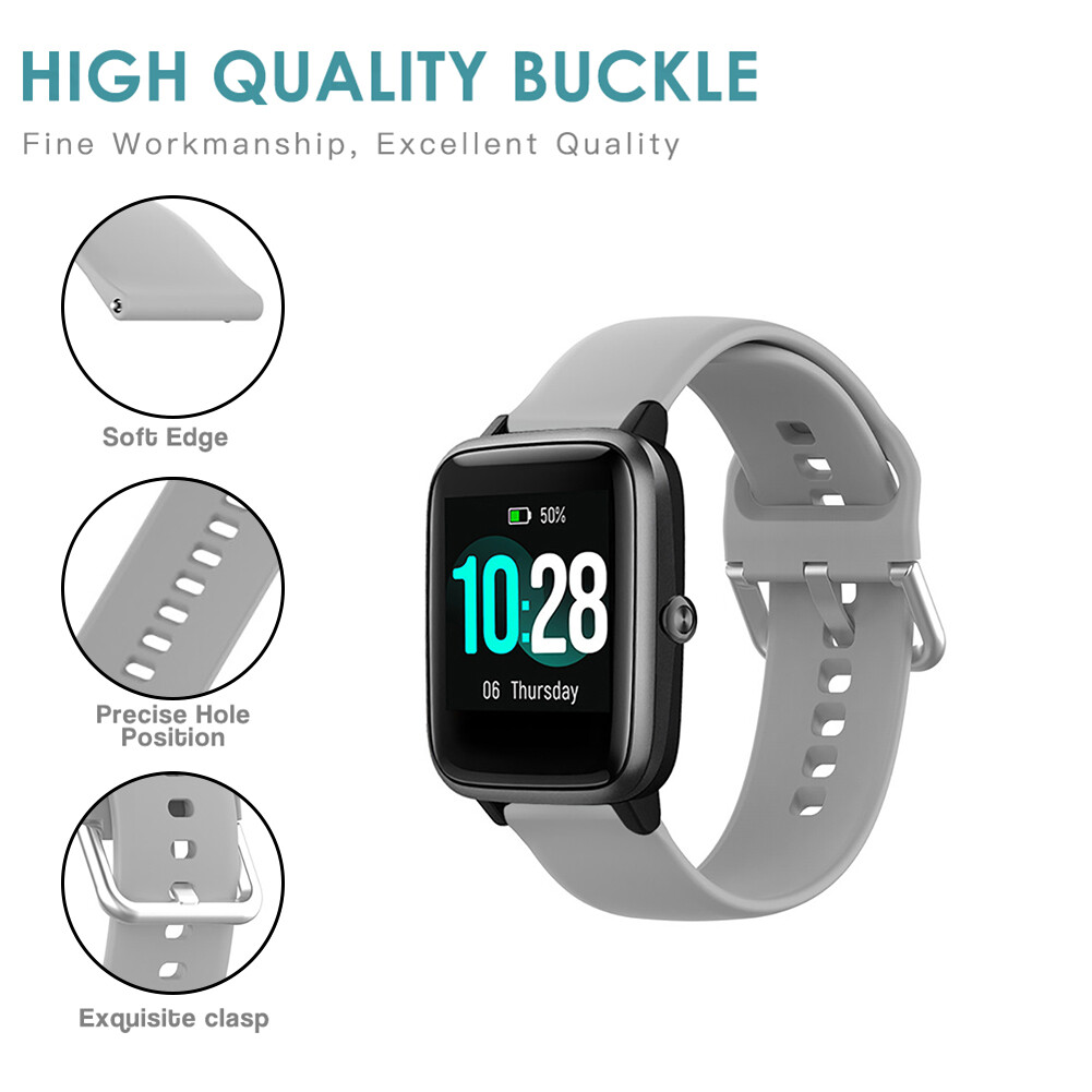 Smartwatch Band Strap for ID205L/Haylou LS01 Adjustable Watchband (Gray ...